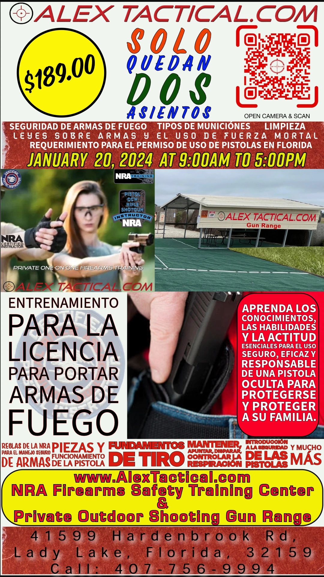 Aprende el uso y manejo del arma de fuego.